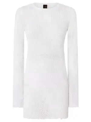 Pinko Ribbed Dress - White