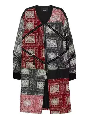 MOSTLY HEARD RARELY SEEN Patch Paisley Overcoat - Black