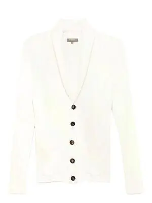N.peal Shawl Collar Cardigan - White