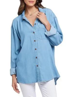 NYDJ NYDJ Oversize Chambray Button-Up Shirt