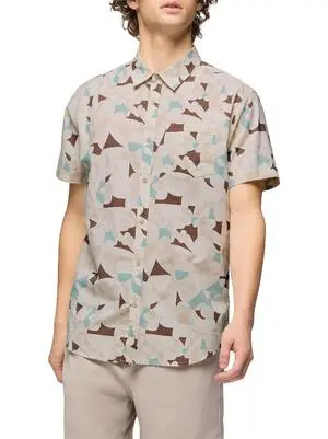 Prana Stimmersee Short Sleeve Button-up Shirt - Almond Edamame