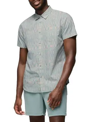 Prana Stimmersee Short Sleeve Button-up Shirt - Saltwater Drops