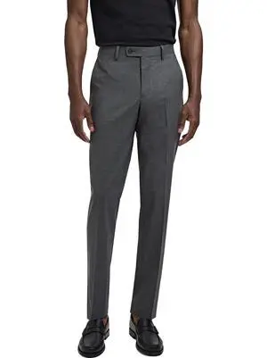 Mango MANGO Turin Virgin Slim Fit Wool Pants Grey