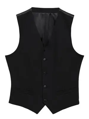 Mango Paris Superslim Fit Stretch Suit Vest - Black