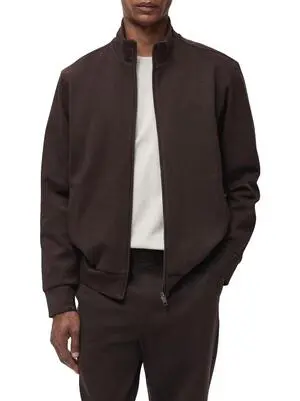 Mango MANGO Cotton-Blend Bomber Jacket Chocolate