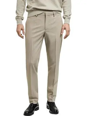 Mango Superslim Fit Stretch Trousers - Beige