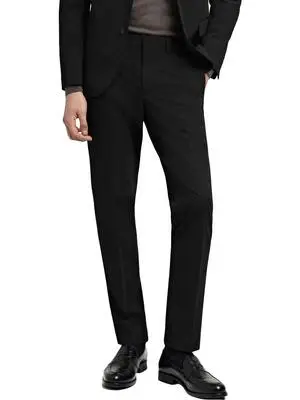 Mango Superslim Fit Stretch Trousers - Black