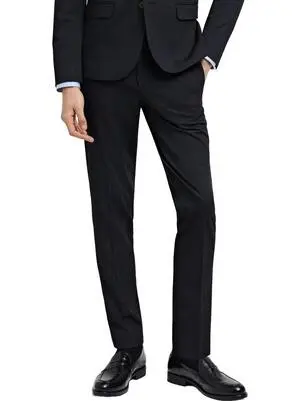 Mango Superslim Fit Stretch Trousers - Navy