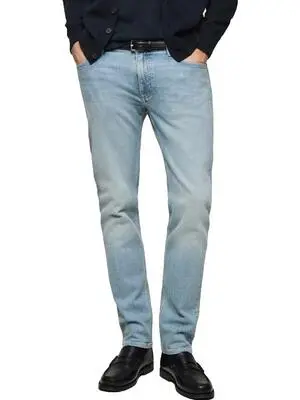 Mango Jan Slim Fit Jeans - Light Blue