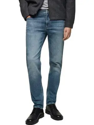 Mango Jan Slim Fit Jeans - Medium Blue