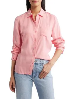 Caslon Pocket Button-up Shirt - Pink Geranium
