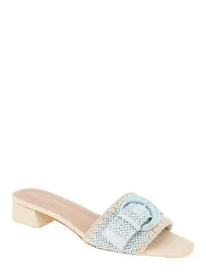 Bcbgmaxazria BCBG Camri Raffia Slide Sandal Seafoam