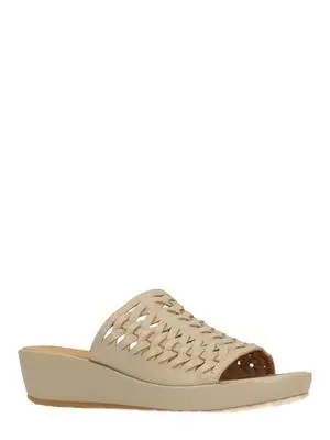 L'AMOUR DES PIEDS L'Amour Des Pieds Cyra Platform Wedge Slide Sandal Platino