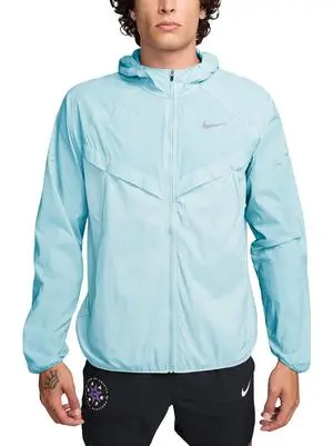 Nike Stride Dri-fit Uv Hooded Running Jacket - Glacier Blue