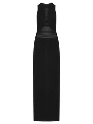 Balmain Open-back Knit Midi Dress - Black