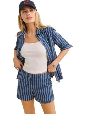 REFORMATION Austin Poplin Mid-Rise Short