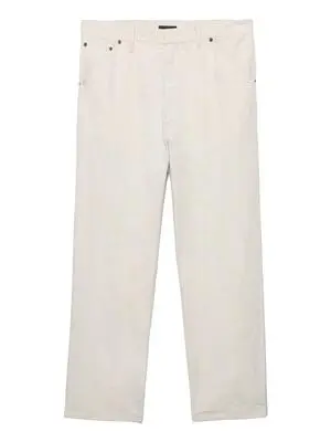 Prada Chambray Loose Fit Pants - Natural