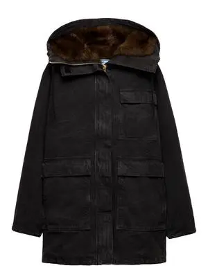 Prada Canvas Coat - Black