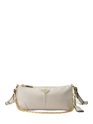 Prada Re-edition 2002 Leather Shoulder Bag - White