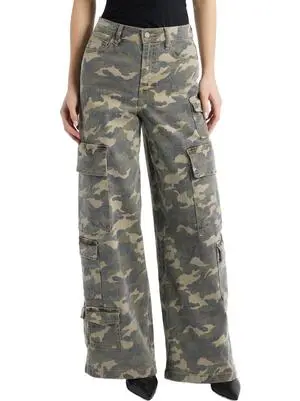 HIDDEN JEANS HIDDEN JEANS Camo Wide Leg Cargo Pants