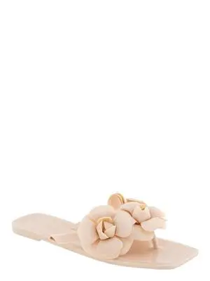 Bcbgmaxazria BCBG Lulu Floral Appliquéd Flip-Flops Stone