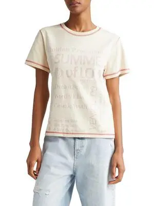 GOLDEN GOOSE Journey Slim-fit Graphic T-shirt - Shortbread/ Haute Red