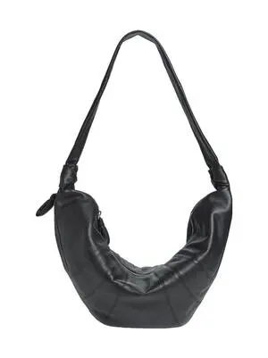 LEMAIRE Large Croissant Leather Shoulder Bag - Black