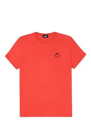 DALIX Smile Face Tee - Poppy Red
