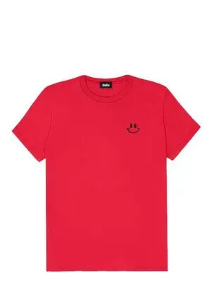 DALIX Dalix Smile Face Jersey T-Shirt Red