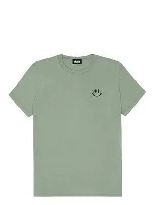 DALIX Dalix Smile Face Jersey T-Shirt Sage