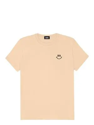 DALIX Dalix Smile Face Jersey T-Shirt Sand