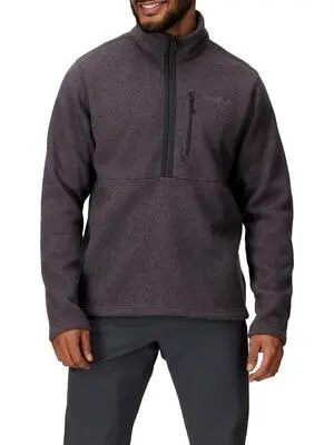 MARMOT Drop Line Half Zip Fleece Jacket - Black Heather