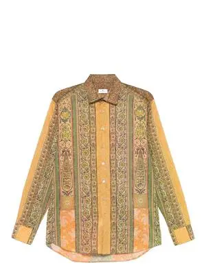 Etro Printed Cotton Shirt - Yellow