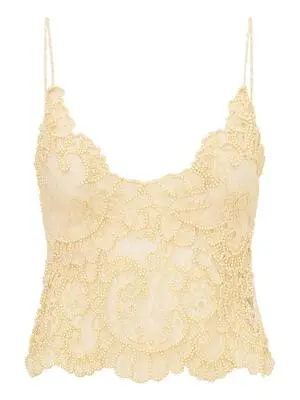 LOVESHACKFANCY Svetlana Lace Tank Top