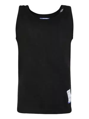 Mihara Yasuhiro Logo-appliqué Cotton Tank Top - Black