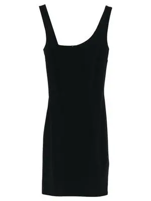Patrizia Pepe Logo-plaque Mini Dress - Black