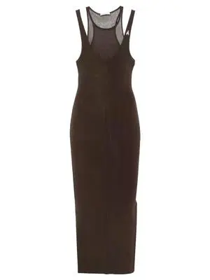 Patrizia Pepe Knitted Midi Dress - Brown