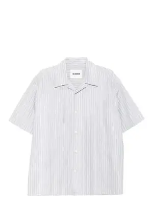 JIL SANDER Short-sleeved Striped Shirt - Grey