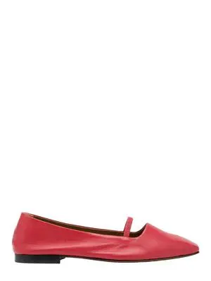 ATP ATELIER Loria Leather Ballet Flats - Red