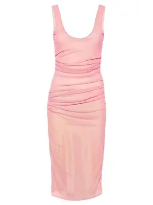 Patrizia Pepe Mesh Midi Dress - Pink