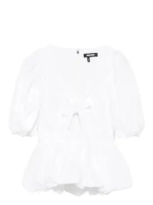 Remain Birger Christensen Puff-sleeve Top - White