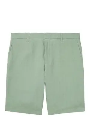 Paul Smith Straight-leg Linen Bermuda Shorts - Green