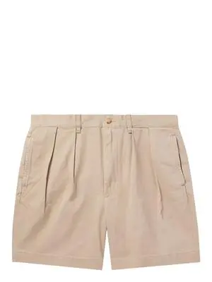 Polo Ralph Lauren Cormac Straight-leg Pleated Cotton-twill Shorts - Neutrals