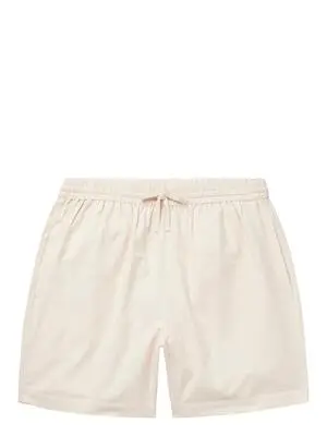 KARDO Olbia Straight-leg Cotton Drawstring Shorts - Neutrals