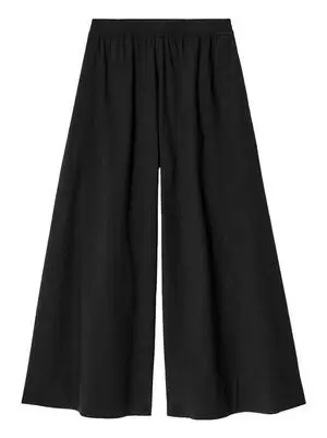 Cos Seersucker Culottes Black