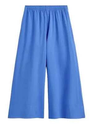 Cos Seersucker Culottes Blue