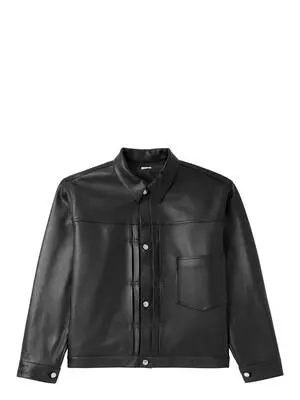A.PRESSE 1st Type Full-grain Leather Jacket - Black