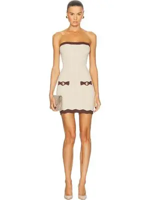 Retrofete Mavis Knit Dress - Metallic Chestnut & Bone
