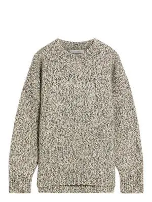 FRAME Marled Wool-blend Sweater - Black