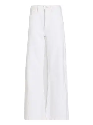 FRAME High-rise Wide-leg Jeans - White